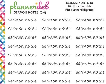 Sermon Notes Happy Planner - Etsy
