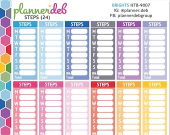 WEEKLY HABIT Tracker Table, Functional Label Planner Stickers for Erin ...