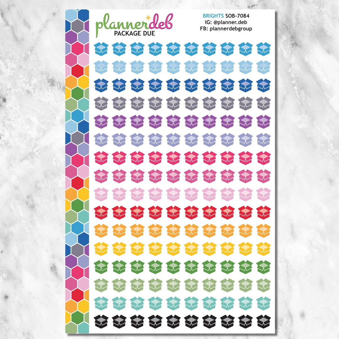 PACKAGE DUE Planner Stickers for Erin Condren Planners, Daily Duos ...