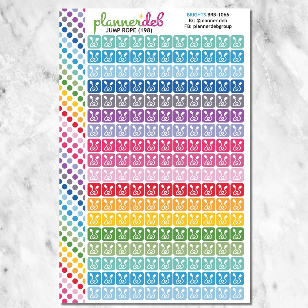 JUMP ROPE Planner Stickers for Erin Condren Planners, Daily Duos, Happy ...