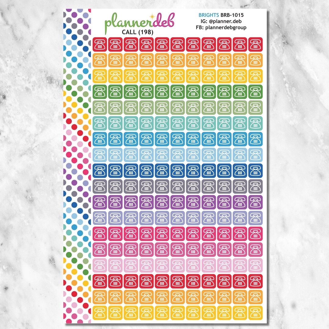 CALL Planner Stickers for Erin Condren Planners, Daily Duos, Happy ...