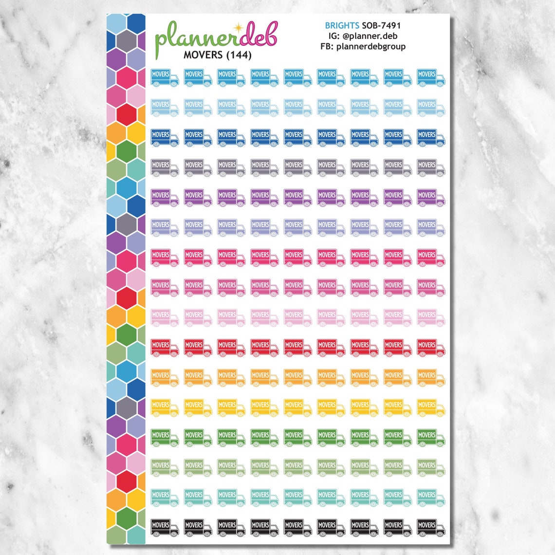 MOVERS Planner Stickers for Erin Condren Planners, Daily Duos, Happy ...