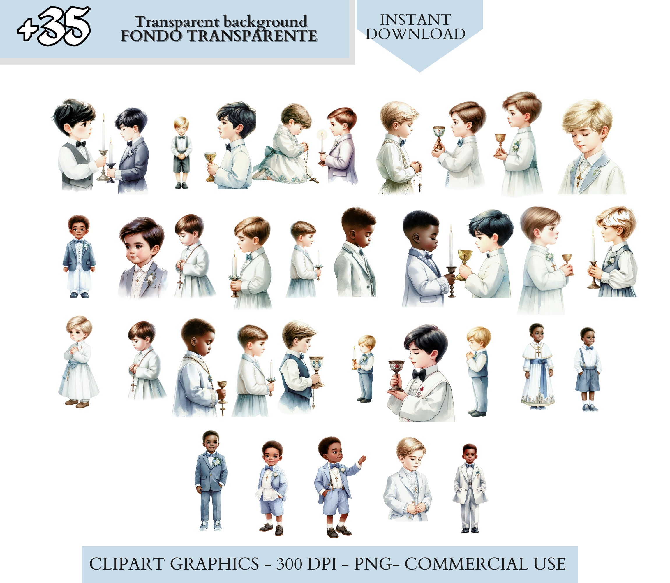 First Communion, Christian, Communion Clipart, PNG File Boys First ...
