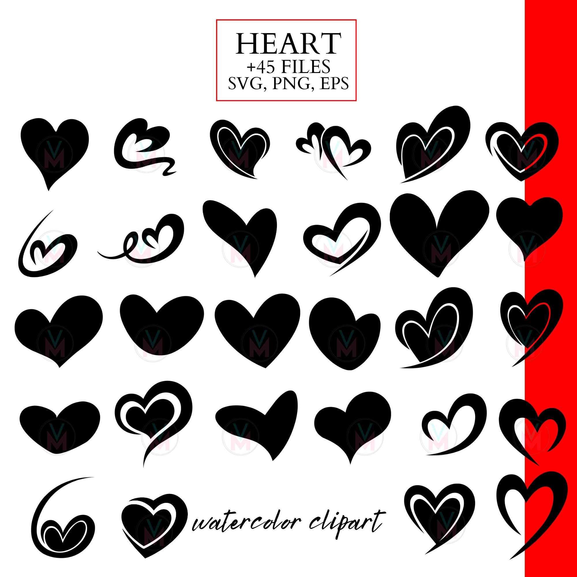 Heart Svg Bundle-heart Svg-handdrawn Heart Svg, Heart Svg PNG Eps ...