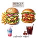 Burger Clipart Fries Clipart Food Clipart Cheese Hamburger PNG Fast ...