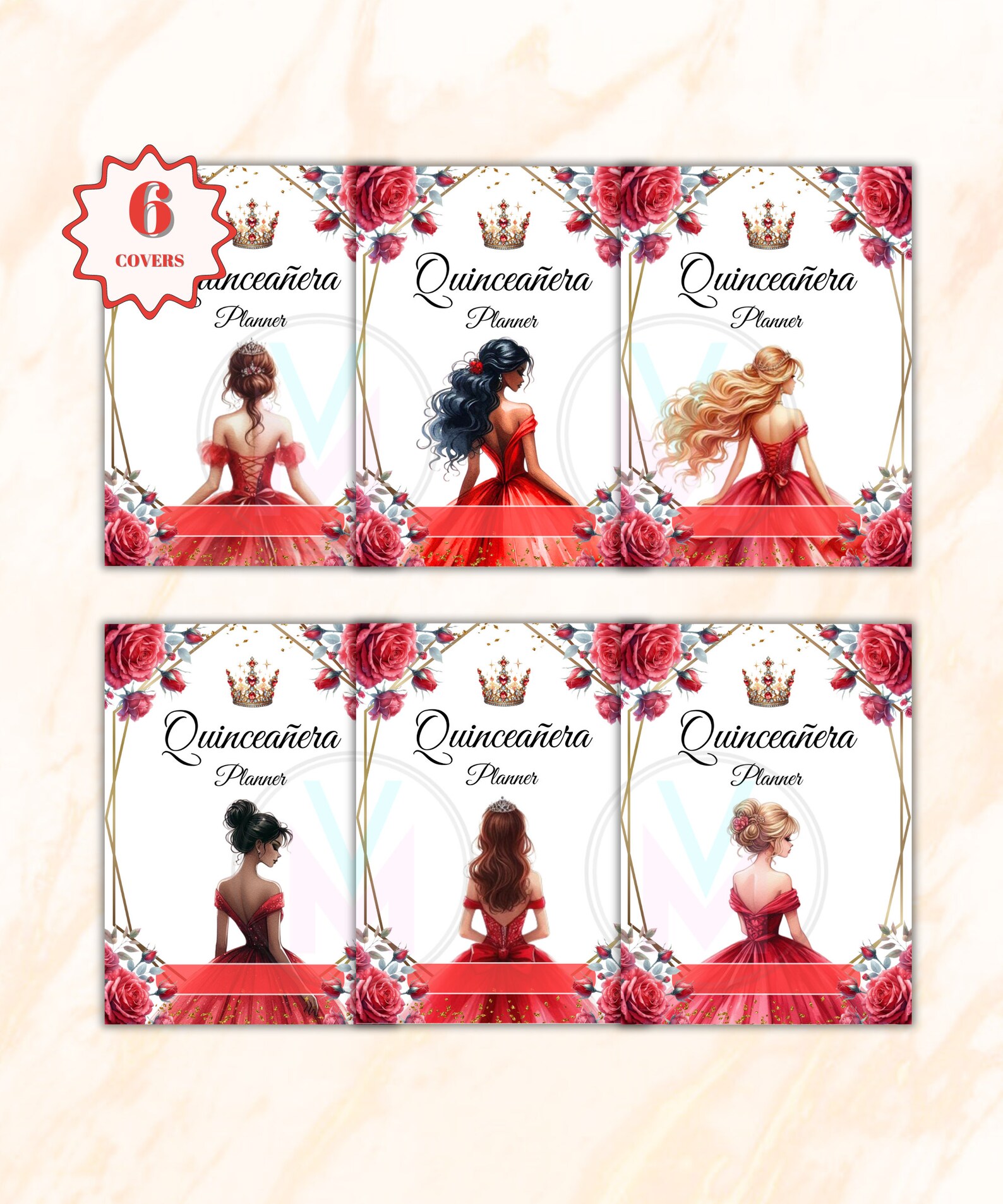 Quinceañera Planner RED Quince Red Book Planning Checklist Quinceañer ...