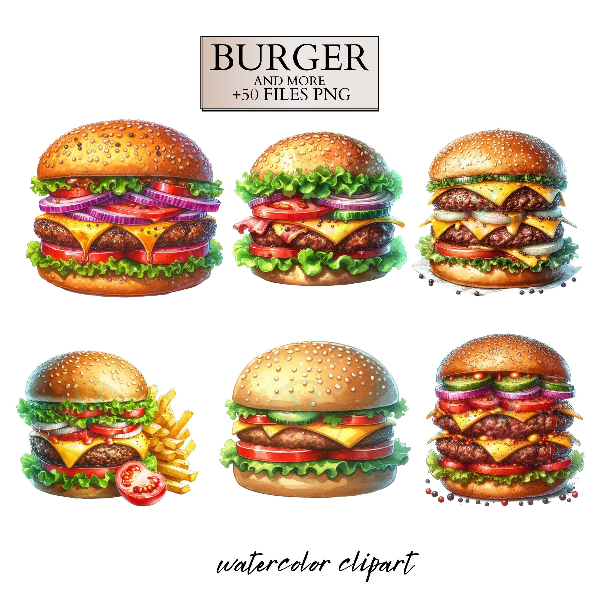 Burger Clipart Fries Clipart Food Clipart Cheese Hamburger PNG Fast ...