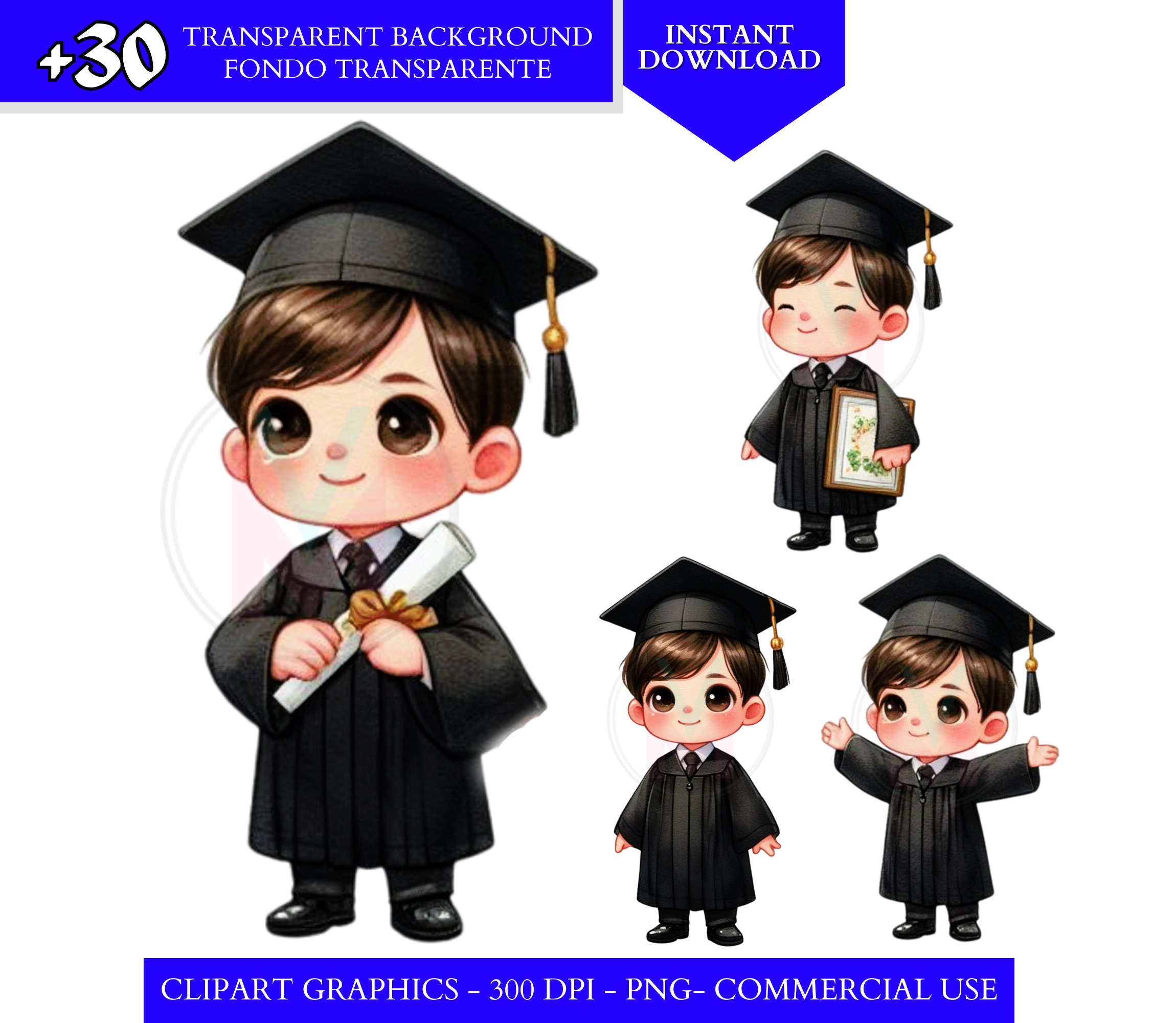 Graduation Cap Kids Clipart, Graduation Student PNG Educational Clipart ...