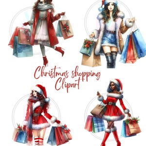 Christmas Girl Clipart 50 Bundle, Christmas Woman Clipart, Christmas ...