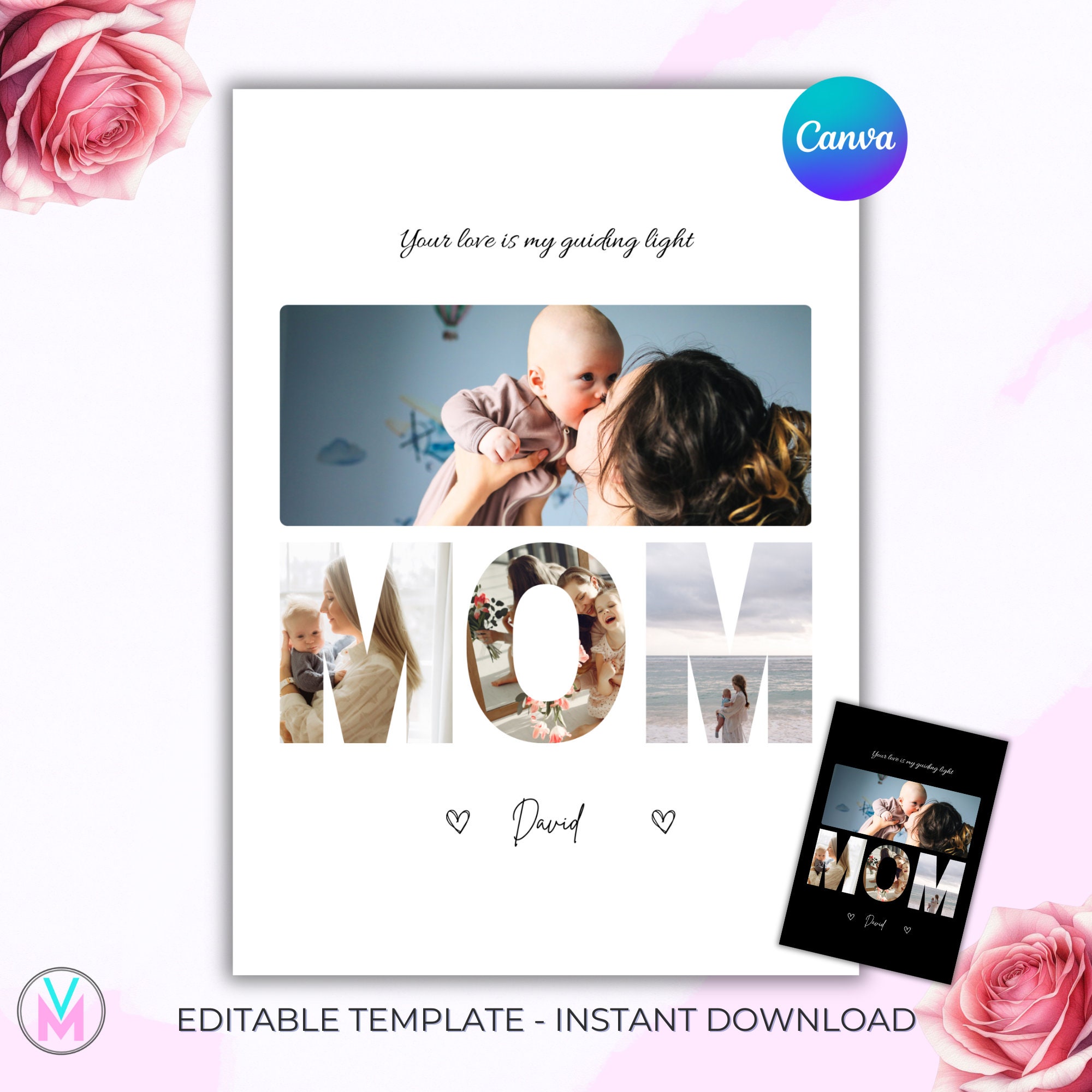 Mom Photo Frame, EDITABLE Mom Frame, Mothers Day GIFT, Mom Print Photos ...