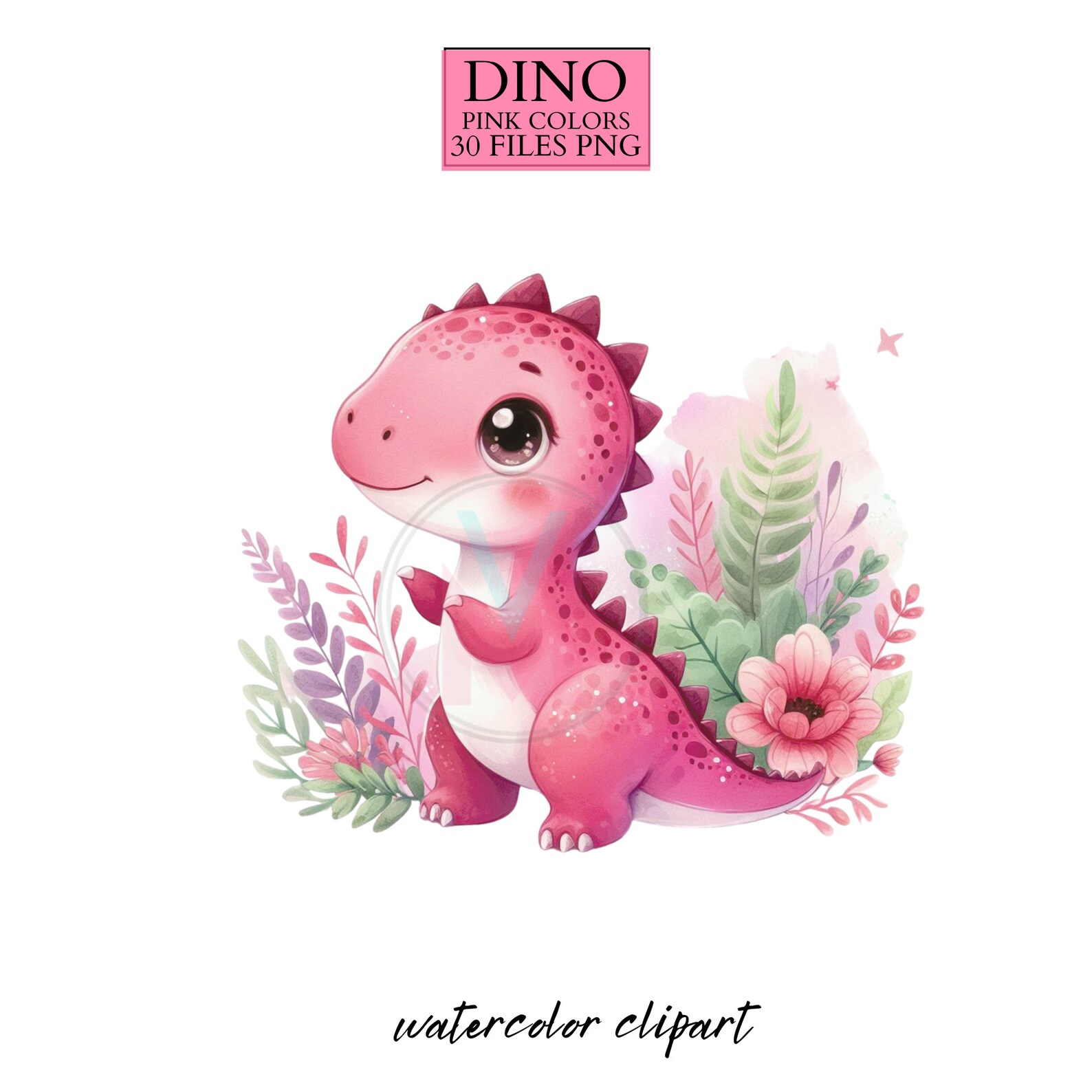 Dinosaur PINK Clipart-dinosaur Clipart-nursery Clipart PNG Dinosaur ...