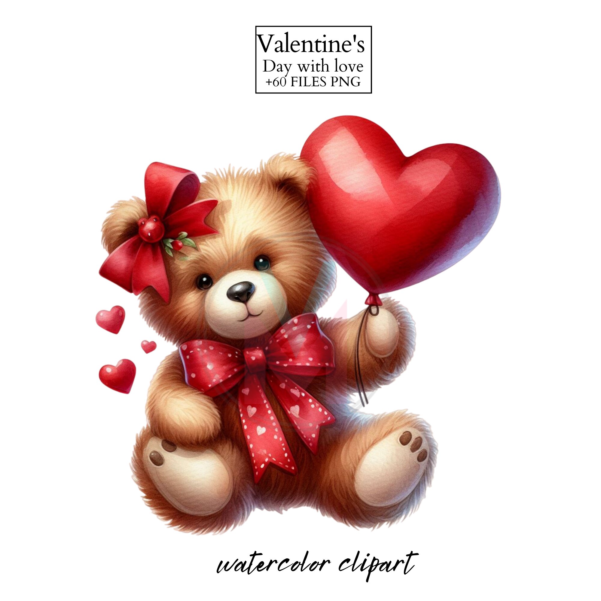 VALENTINE'S DAY Png-50 Files Png-teddy Bear Png-valentines Day Clipart ...