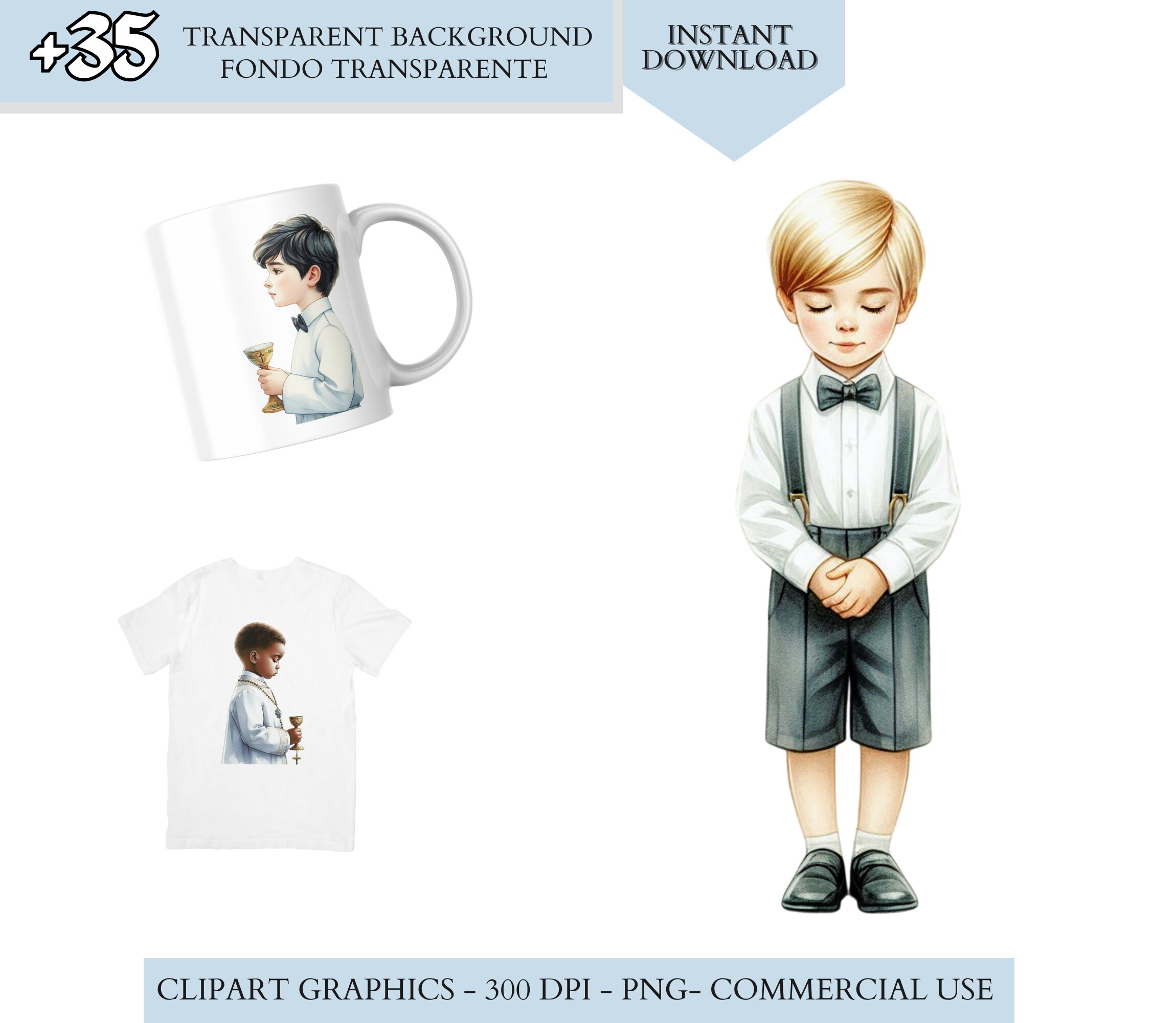 First Communion, Christian, Communion Clipart, PNG File Boys First ...