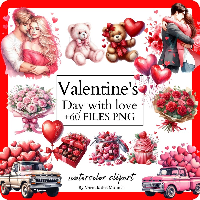 VALENTINE'S DAY Png-50 Files Png-teddy Bear Png-valentines Day Clipart ...