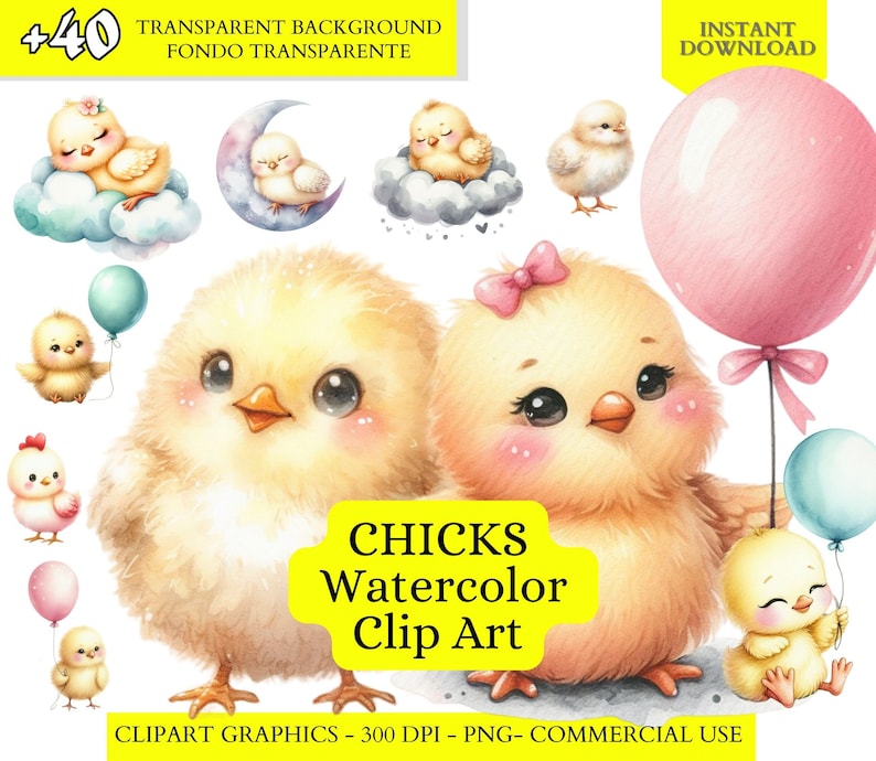 Cute Chick Clipart, Chick Png, Cute Chicken Baby Shower Graphics, Chick ...