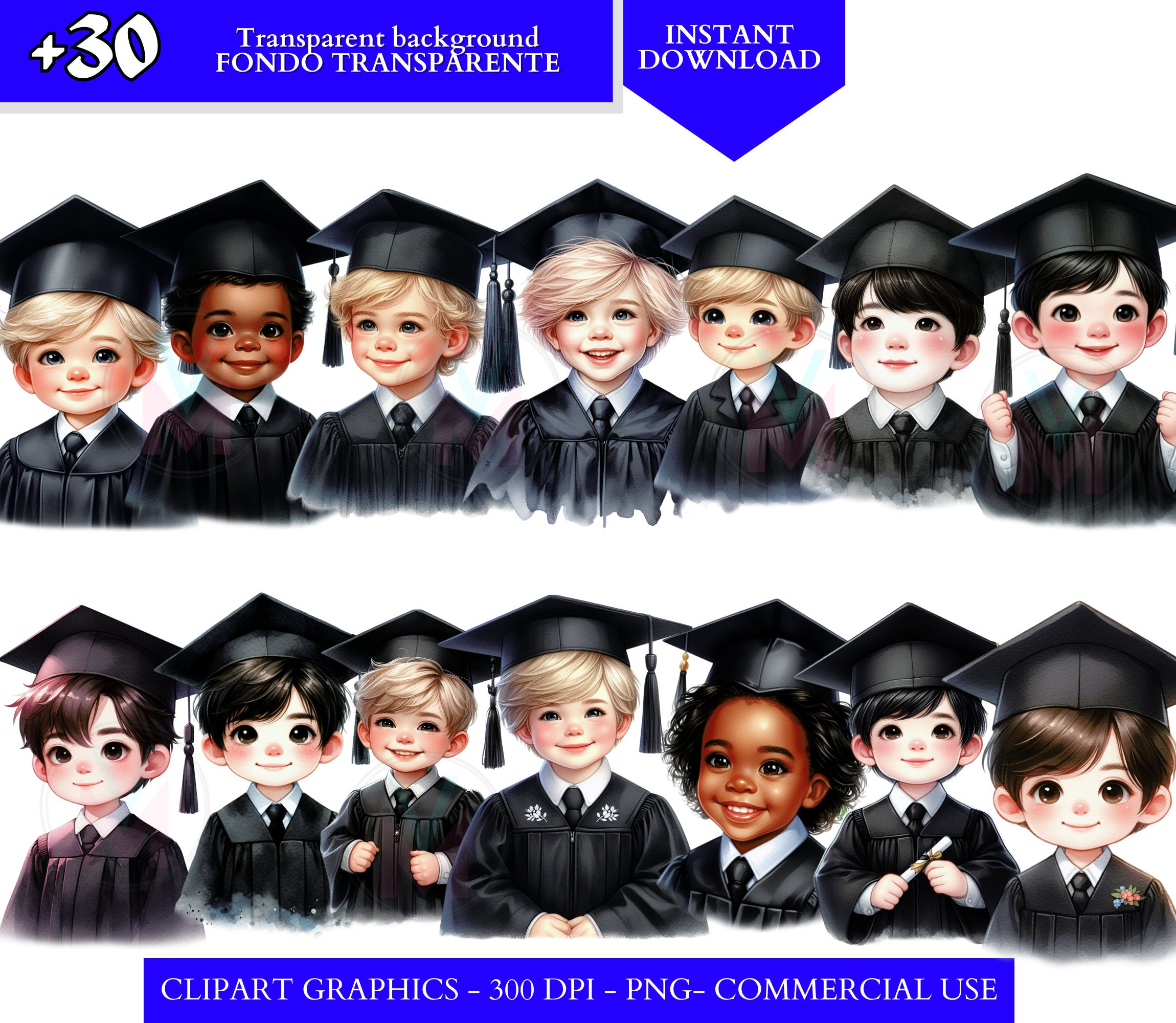 Graduation Cap Kids Clipart, Graduation Student PNG Educational Clipart ...