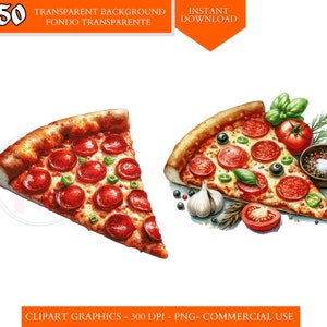 Pizza Clipart, Pizza Png| Watercolor Pizza PNG | Food Clipart ...