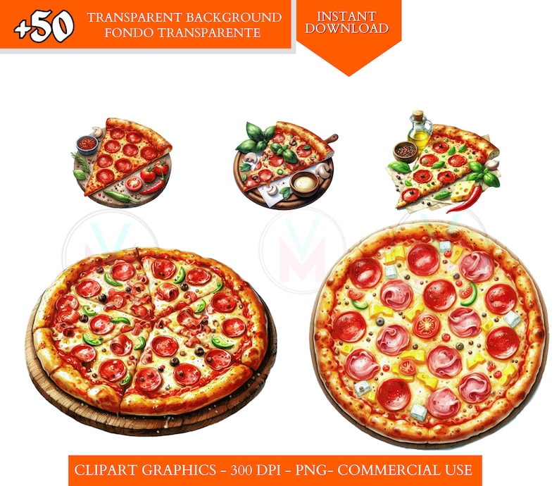Pizza Clipart, Pizza Png| Watercolor Pizza PNG | Food Clipart ...