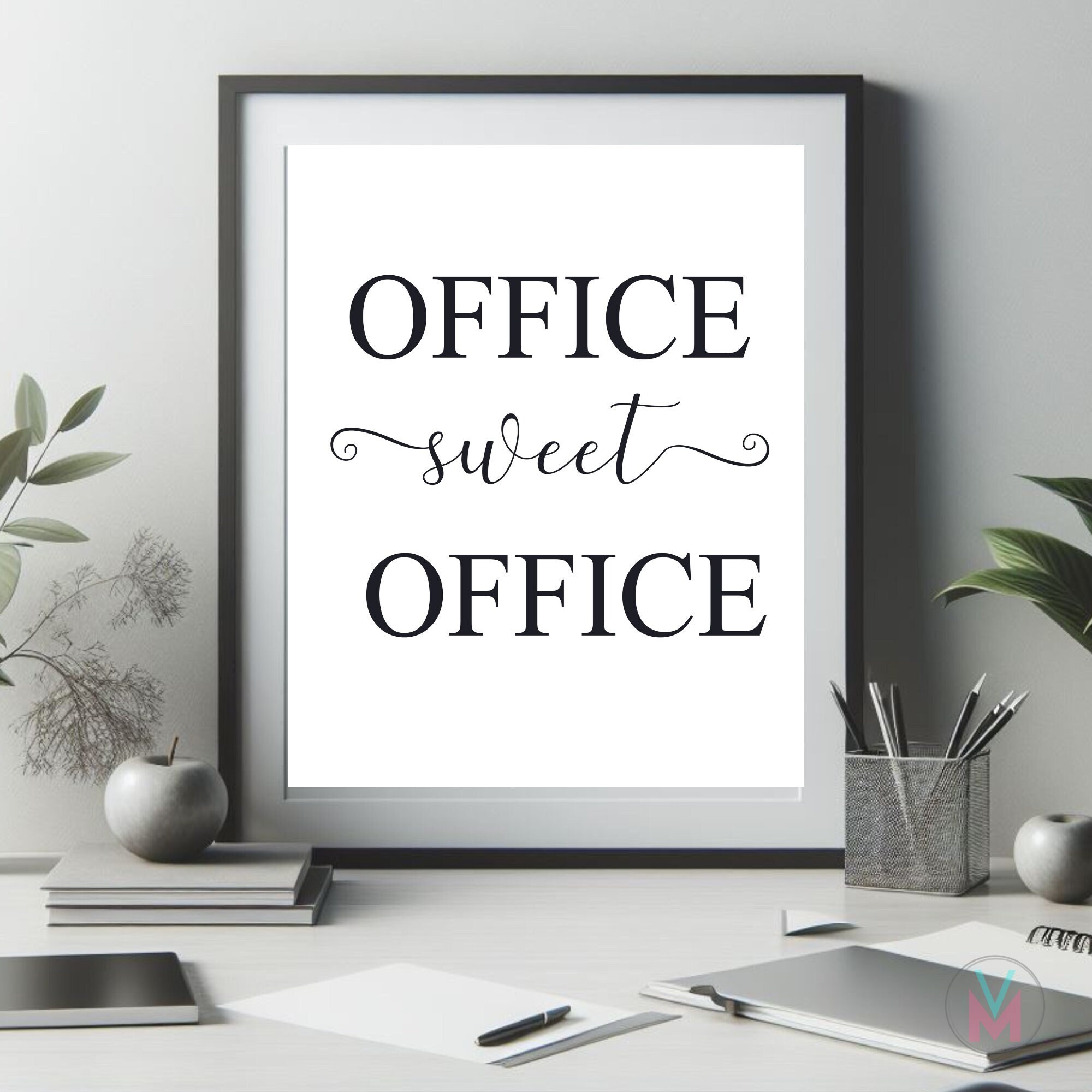 Office Sweet Office, PRINTABLE Wall Art, Home Office Decor Sign ...