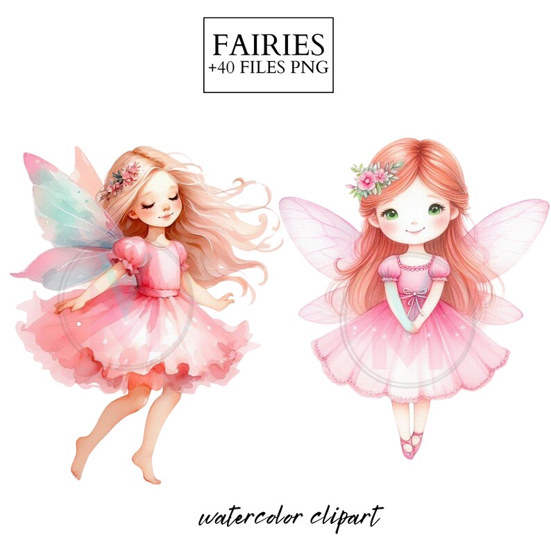 Fairy Clipart, Watercolor Fairy Garden Clipart, Magical Fairies Clipart ...