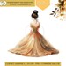 Gold Princess Watercolor Clipart, Watercolor Clip Art, Dress Xv Años ...
