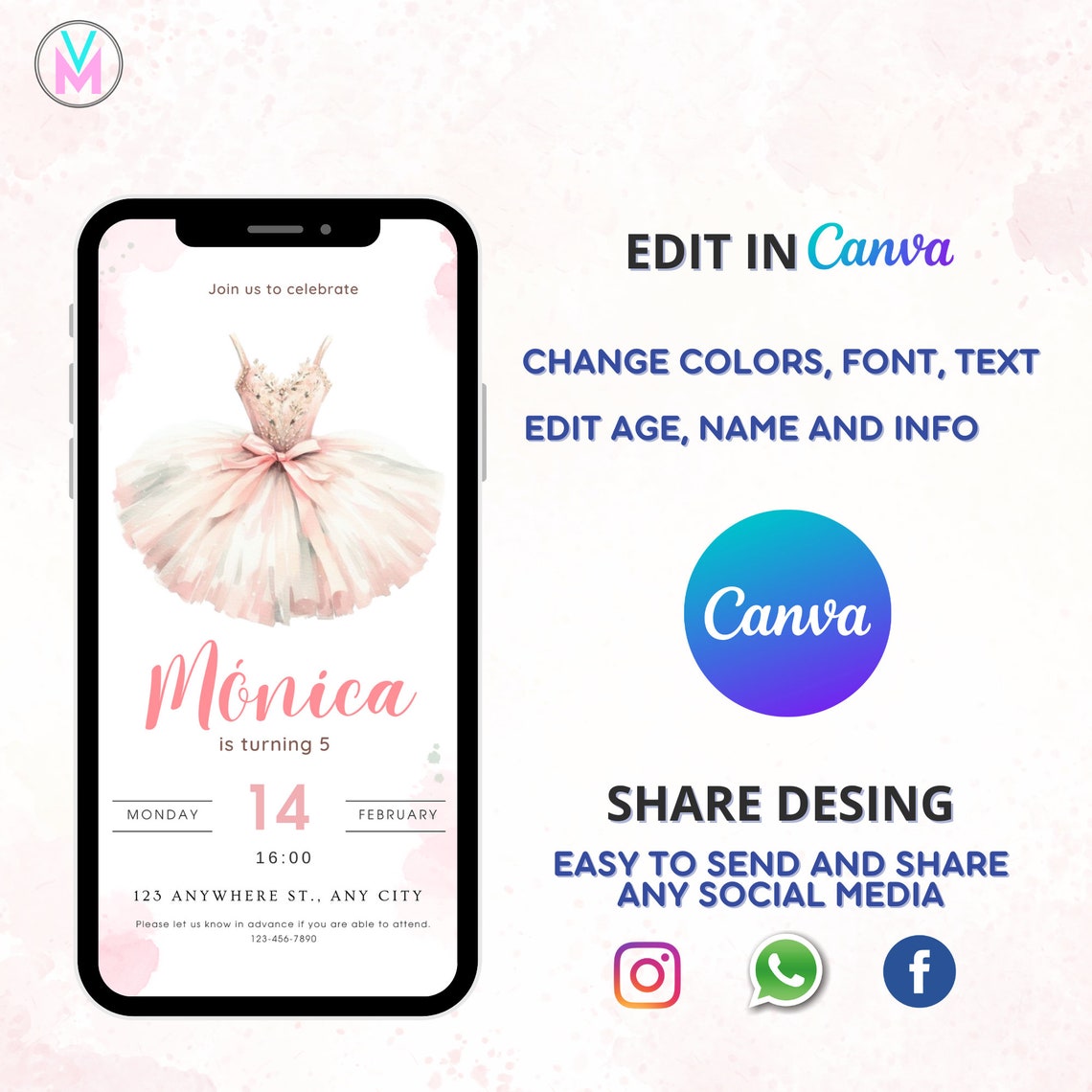 Ballerina Birthday Invitation-ballet Birthday Party Invitation-ballet ...