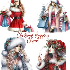 Christmas Girl Clipart 50 Bundle, Christmas Woman Clipart, Christmas ...