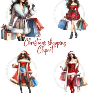 Christmas Girl Clipart 50 Bundle, Christmas Woman Clipart, Christmas ...