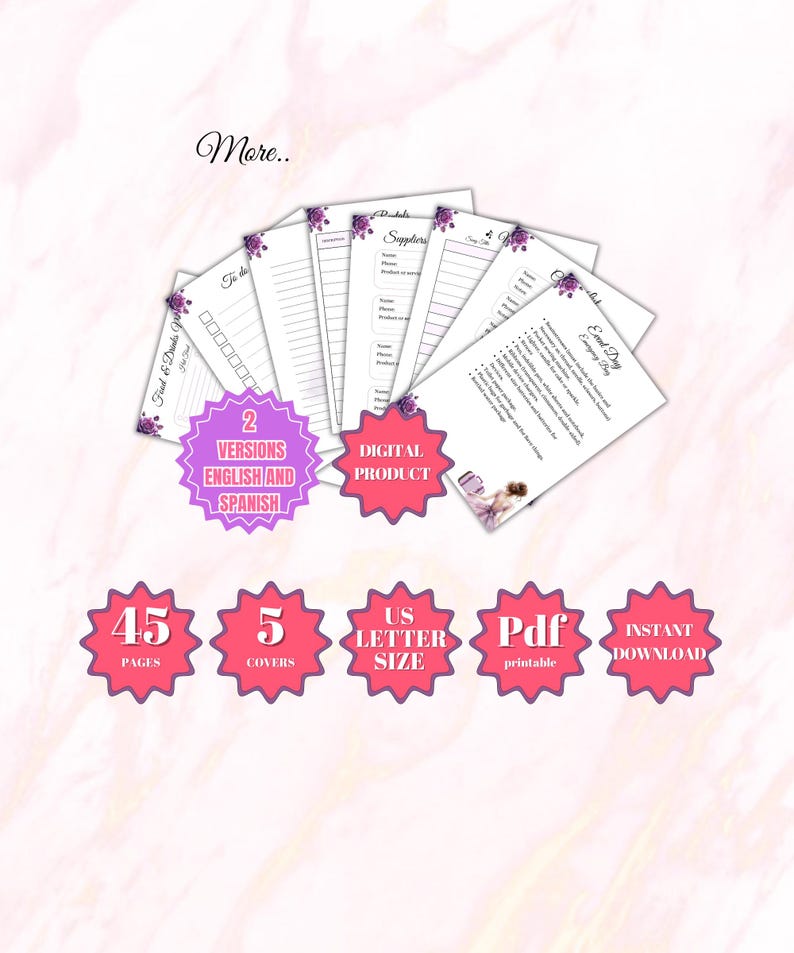 Quinceañera Planner Lilac Quince Purple Planning Checklist Quinceañer ...