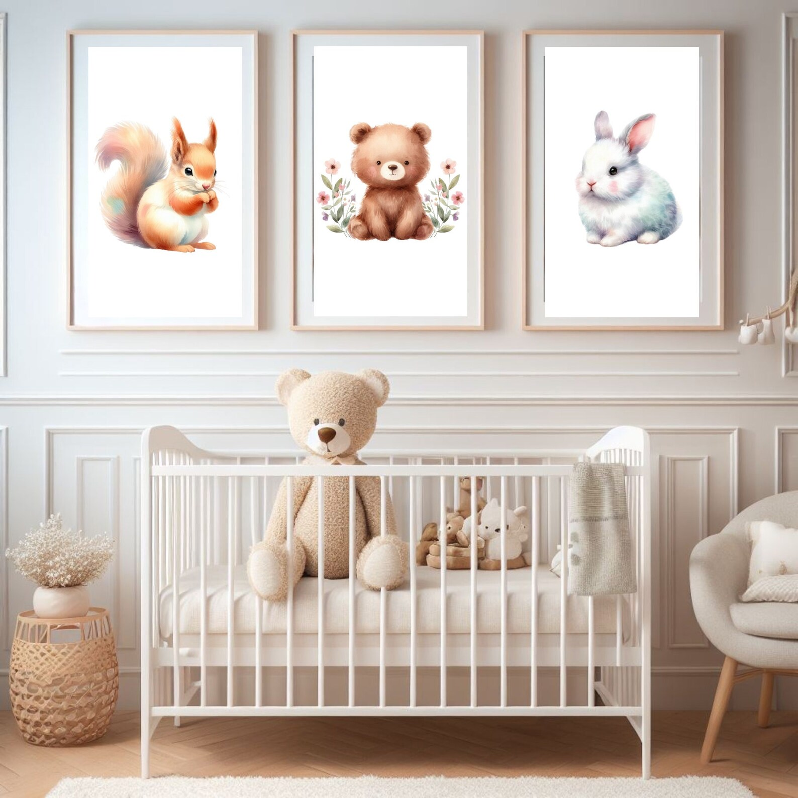 Woodland Nursery Decor, Set of 4 Nursery Prints, Forest Nursery Poster ...