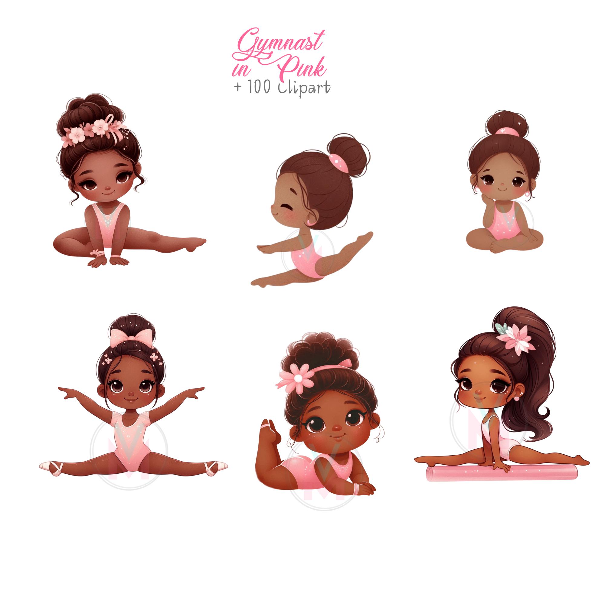 Gymnastics Clipart, Gymnastic Girls Clipart, Gym Clipart, Gymnast ...
