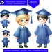 Graduation Cap Kids Clipart, Graduation Blue PNG, Educational Clipart ...