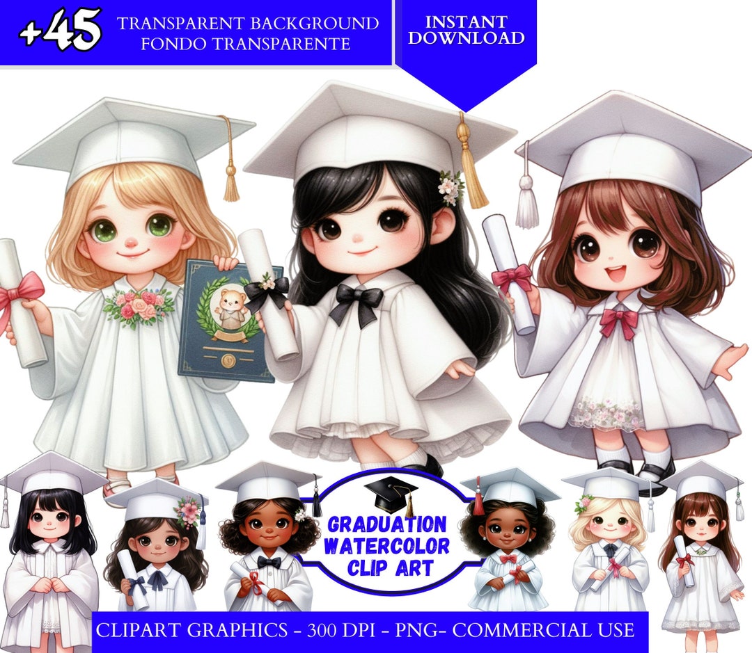 Graduation Cap Kids Clipart Graduation Cap White PNG Educational ...