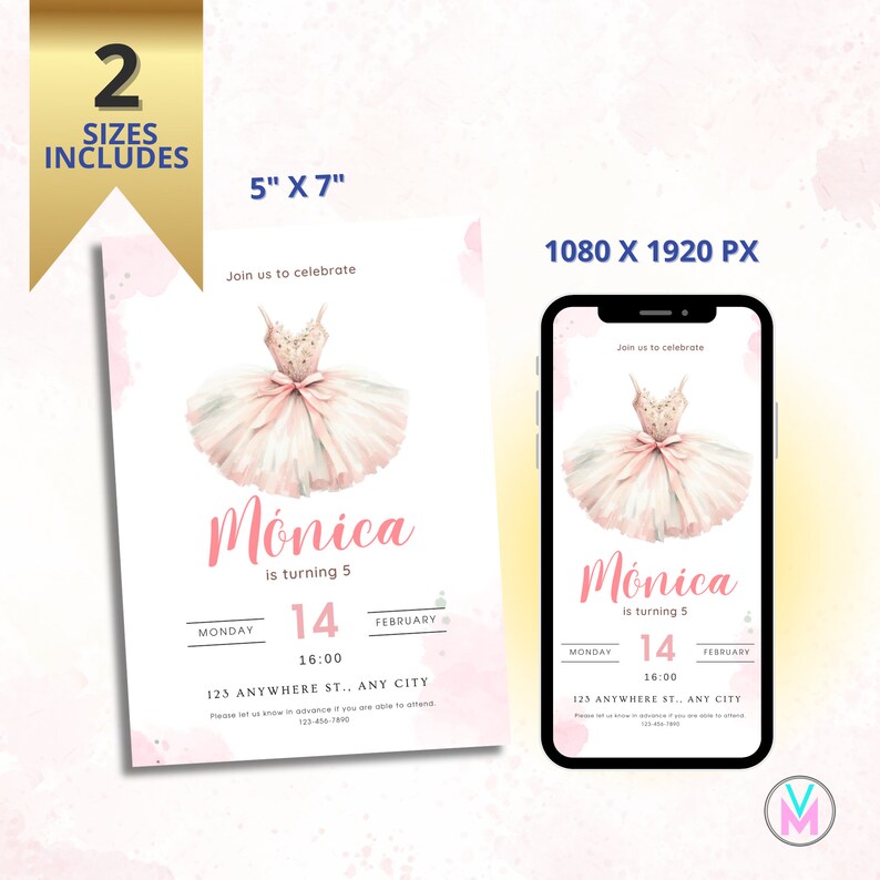 Ballerina Birthday Invitation-ballet Birthday Party Invitation-ballet ...