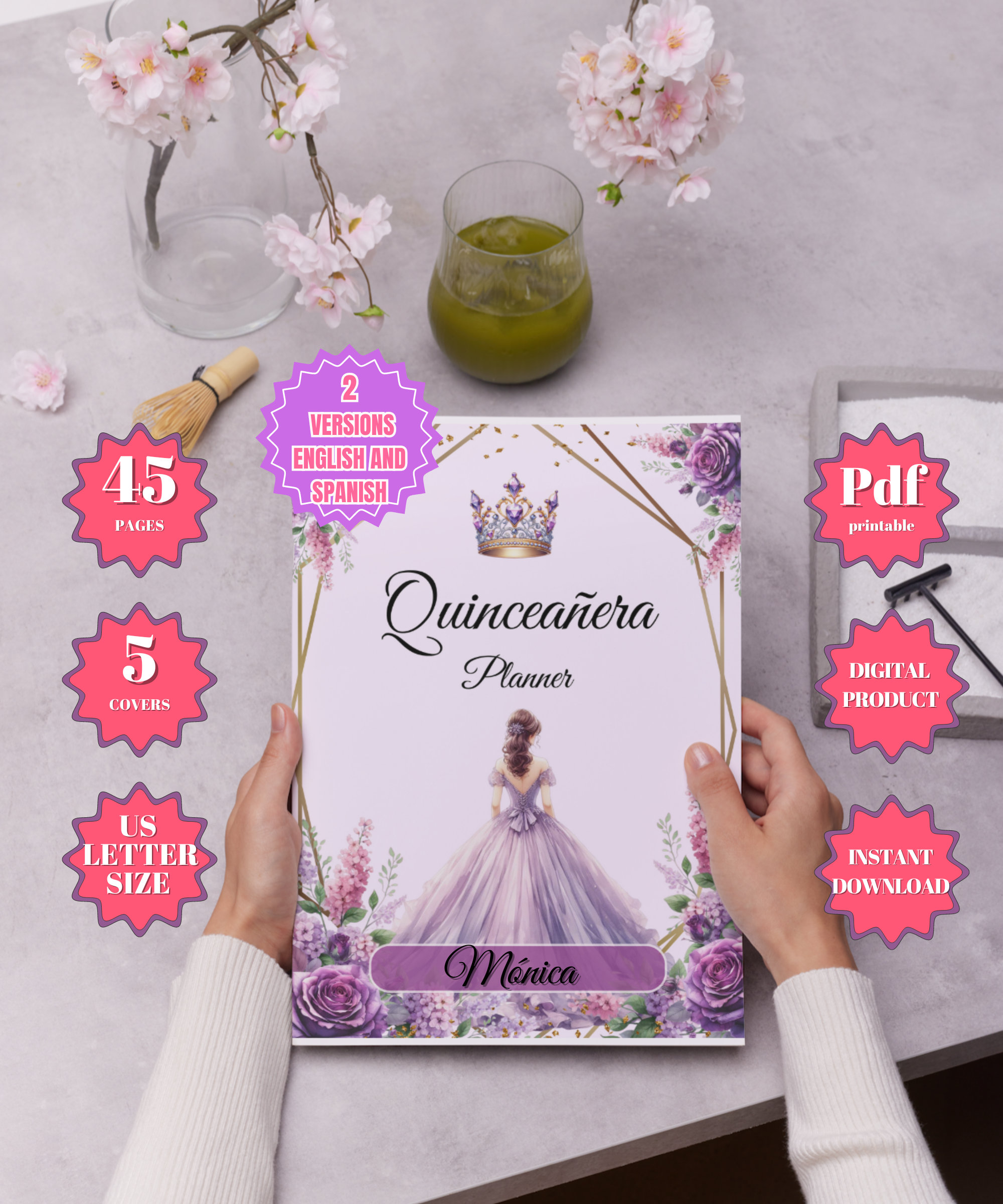Quinceañera Planner Lilac Quince Purple Planning Checklist Quinceañer ...