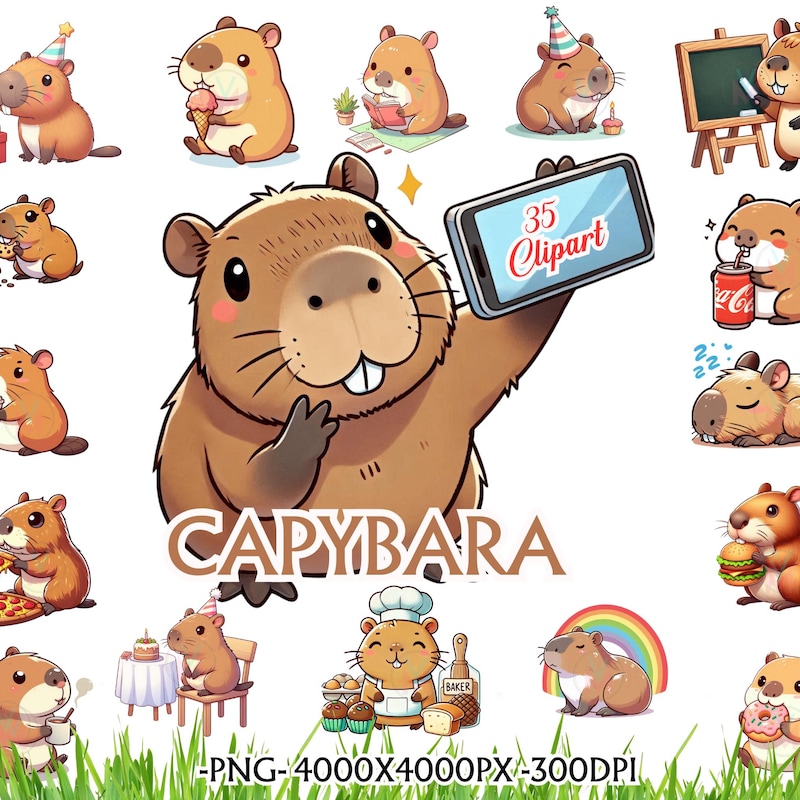 Cute Capybara Stickers - Etsy
