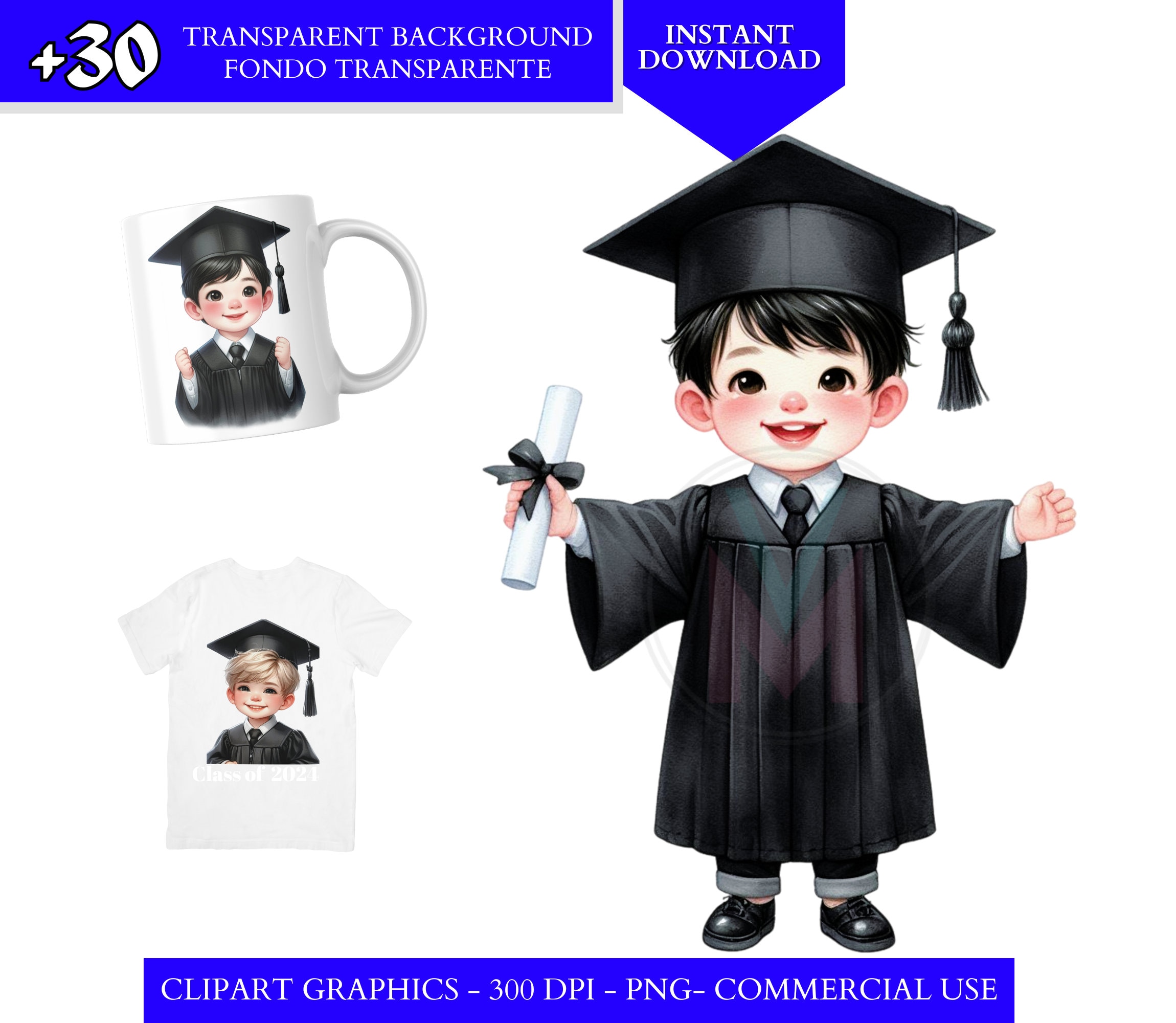 Graduation Cap Kids Clipart, Graduation Student PNG Educational Clipart ...