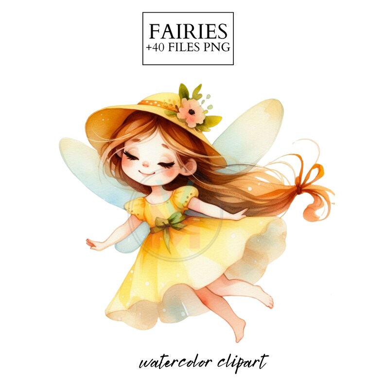 Fairy Clipart, Watercolor Fairy Garden Clipart, Magical Fairies Clipart ...