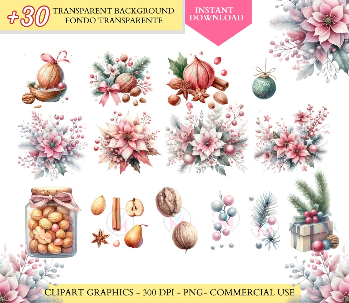 Christmas Pink Nutcracker Clipart, Ballet Clipart, Nutcracker PNG ...