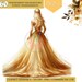 Gold Princess Watercolor Clipart, Watercolor Clip Art, Dress Xv Años ...