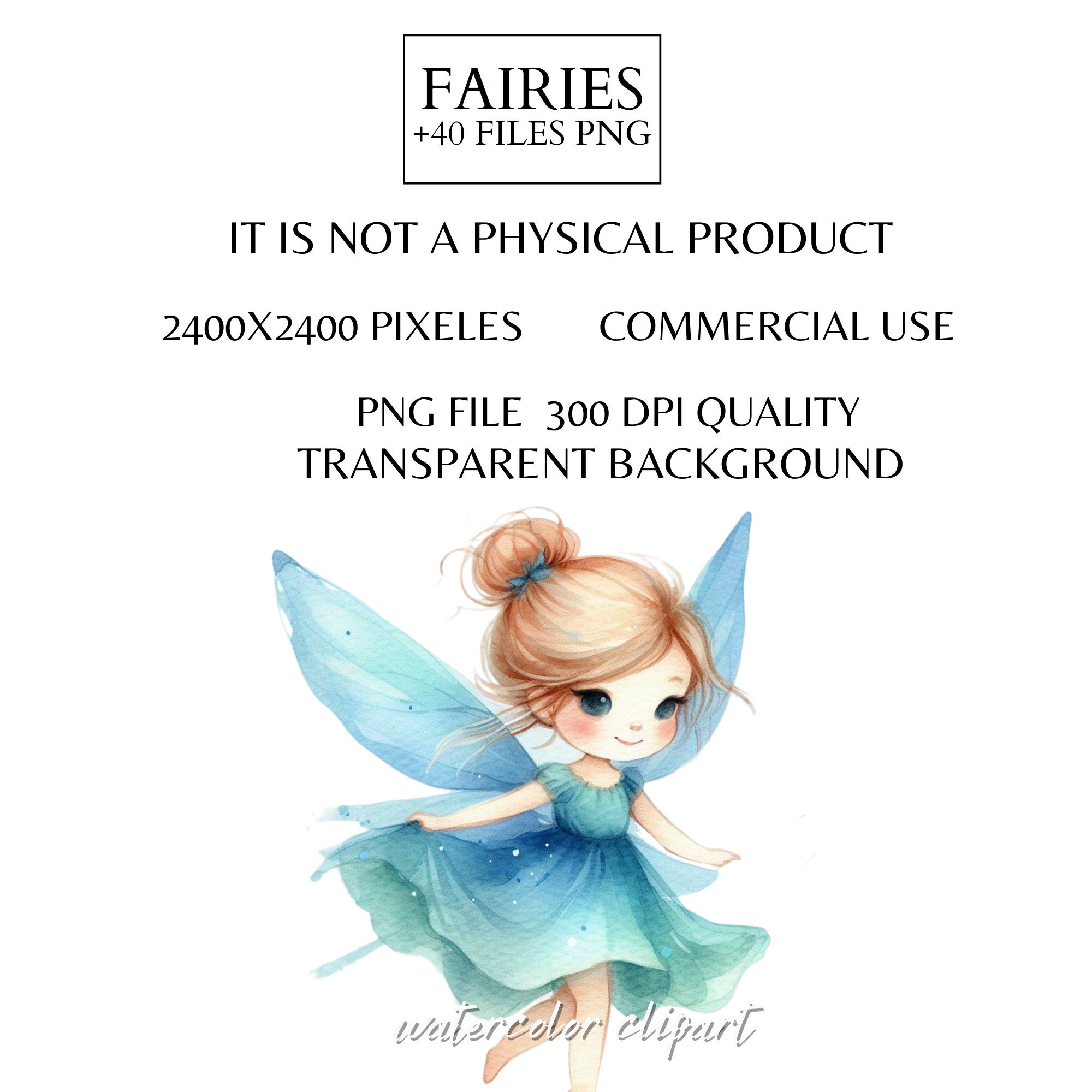 Fairy Clipart, Watercolor Fairy Garden Clipart, Magical Fairies Clipart ...