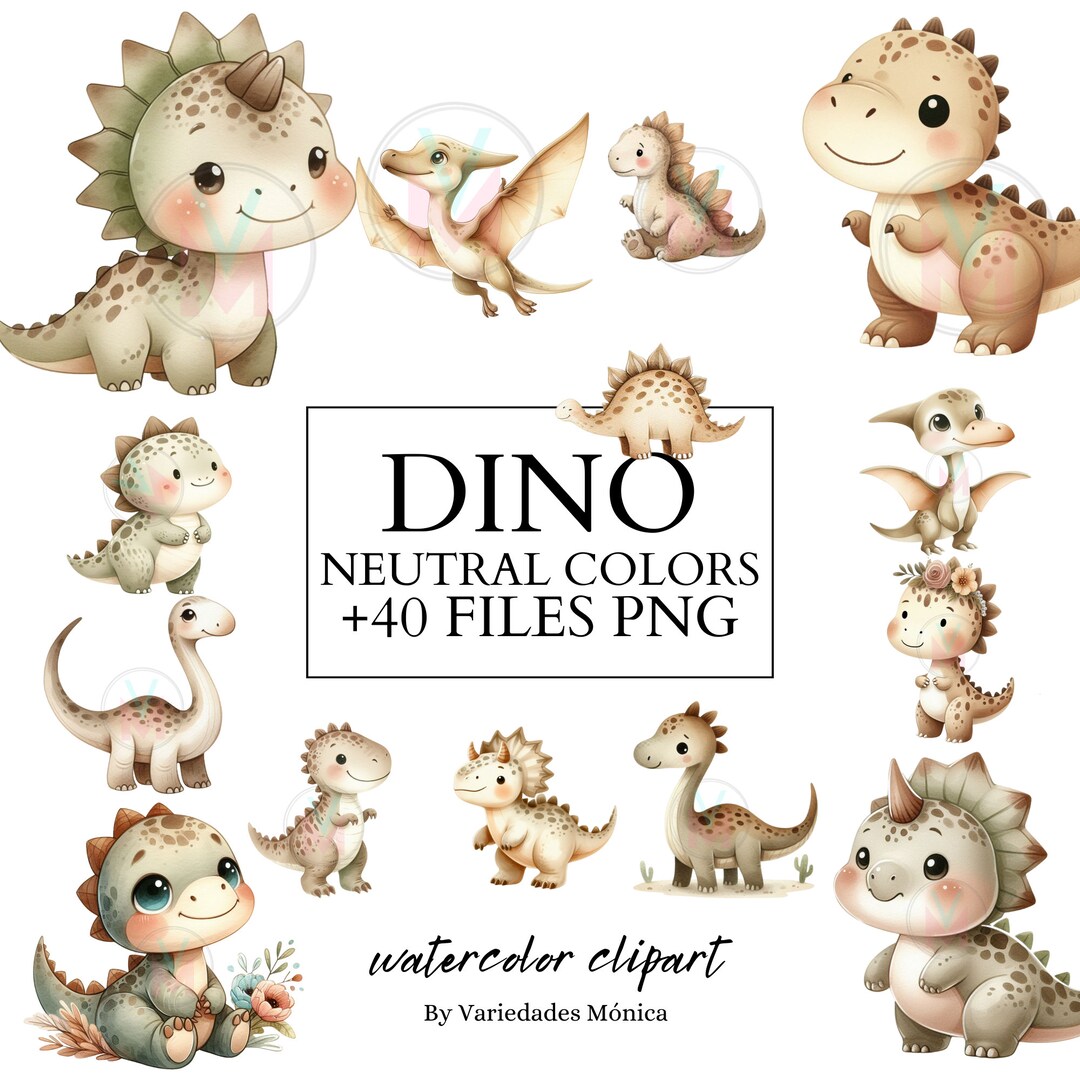Watercolor Dinosaur Clipart-dinosaur Clipart-nursery Clipart-png ...