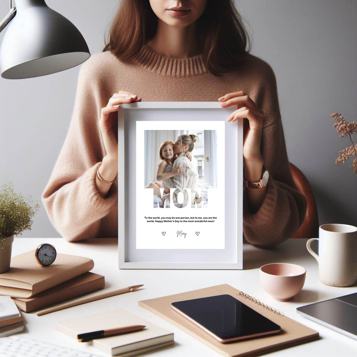 Mom Photo Frame, EDITABLE Mom Frame, Mom Print Photos, Canva Template ...