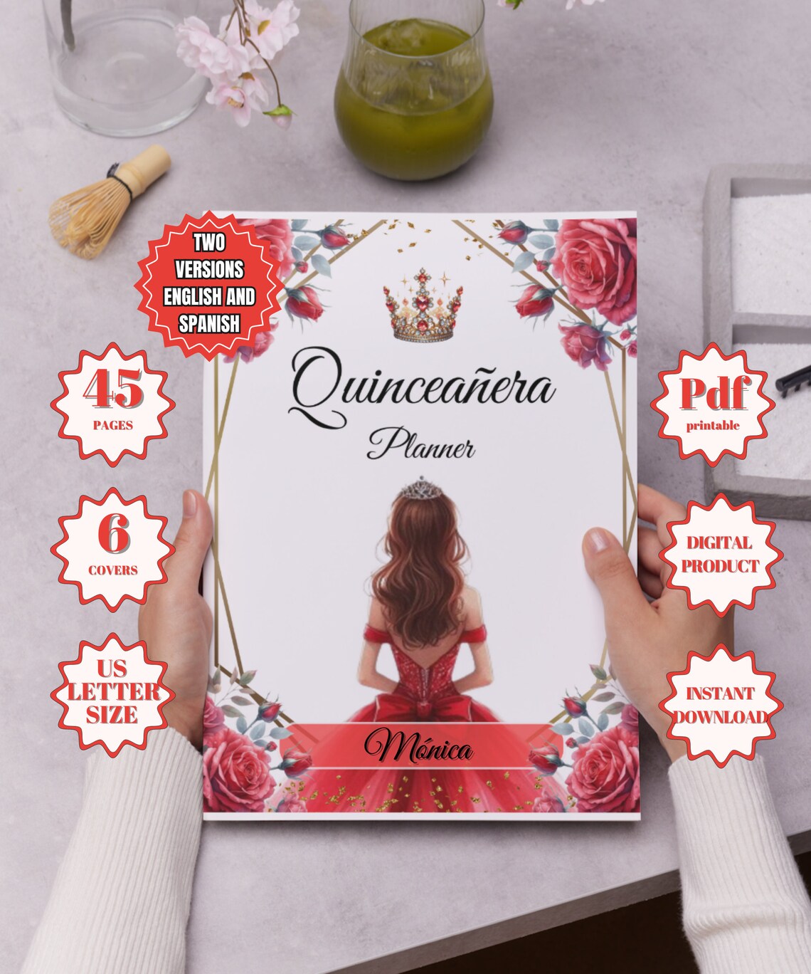 Quinceañera Planner RED Quince Red Book Planning Checklist Quinceañer ...