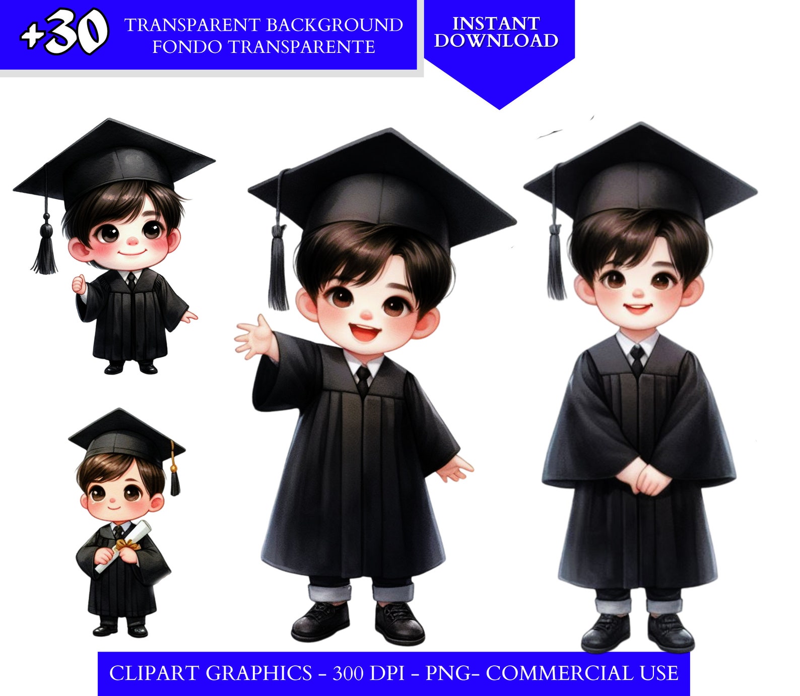 Graduation Cap Kids Clipart, Graduation Student PNG Educational Clipart ...