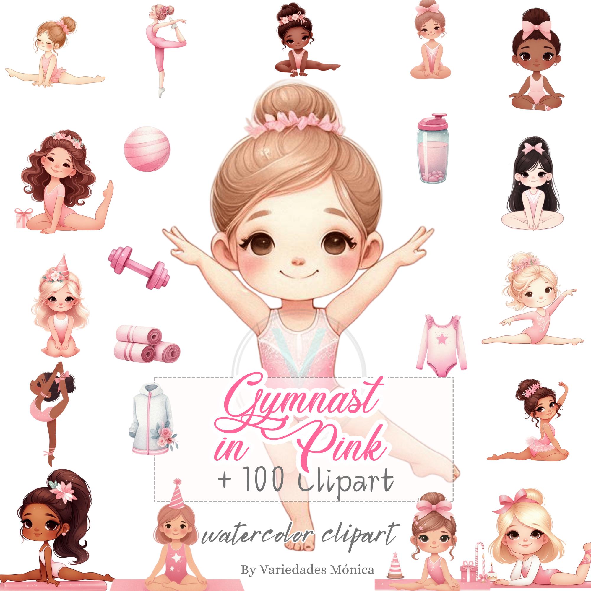 Gymnastics Clipart, Gymnastic Girls Clipart, Gym Clipart, Gymnast ...