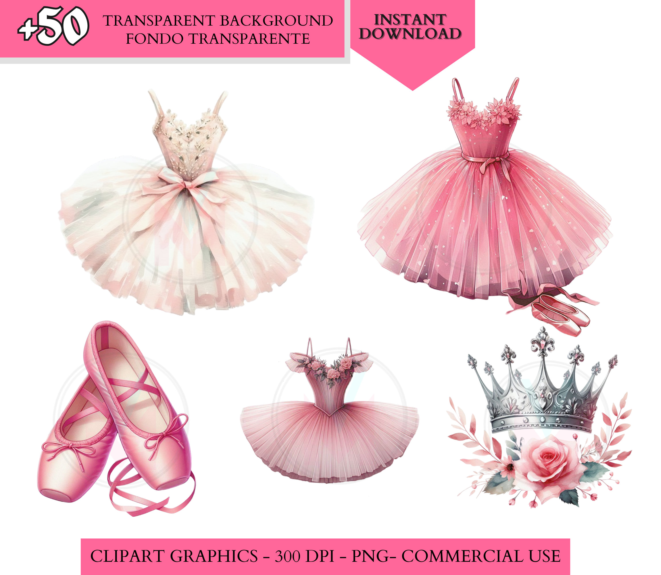 Pink Ballerina Clipart, Cute Ballet Clipart, Swan Lake Clipart ...