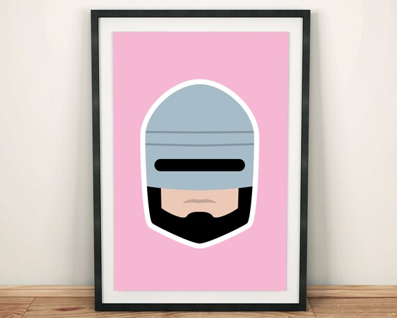 RoboCop movie inspired minimalist print Home Decor Wall | Etsy