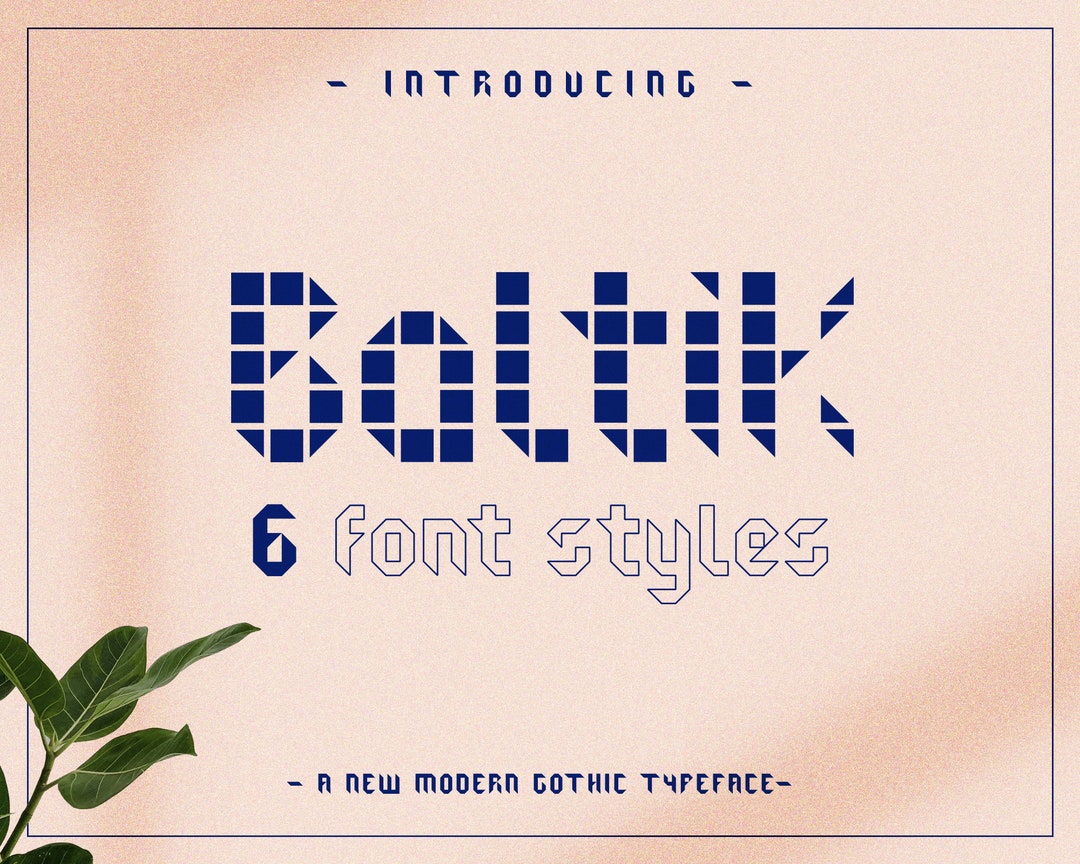 Baltik Typeface Six Fonts Included Modern Gothic Alphabet Modern Gothic ...