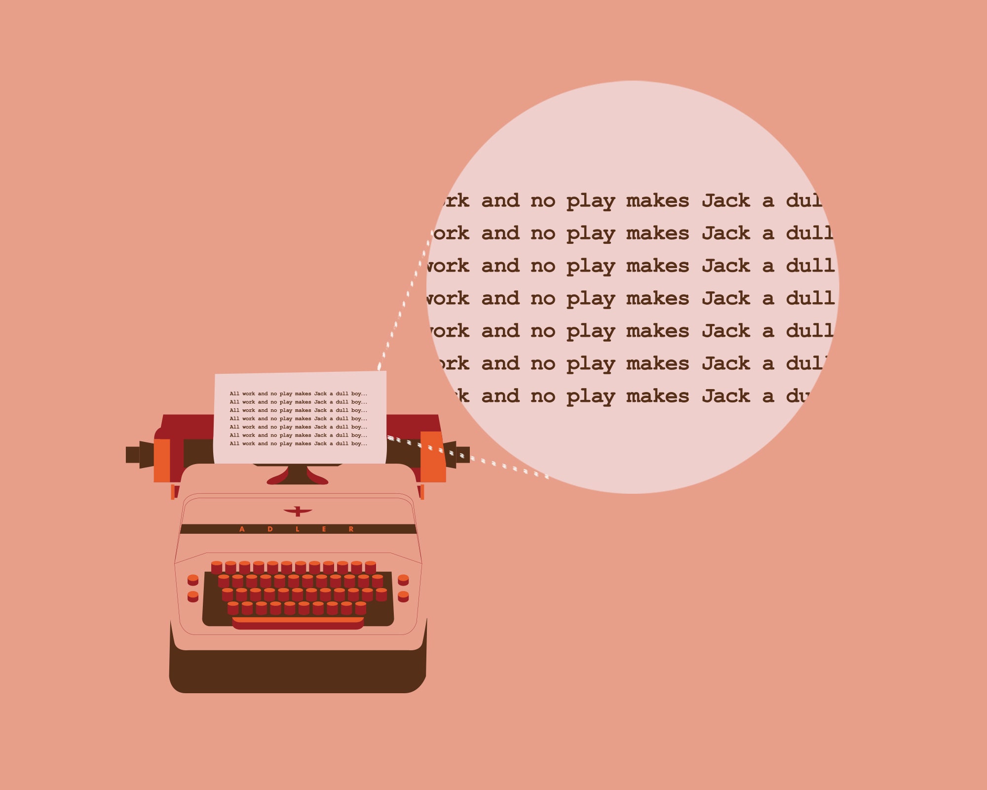 The Shining Movie - Typewriter - 'all Work, No Play...' Inspired ...